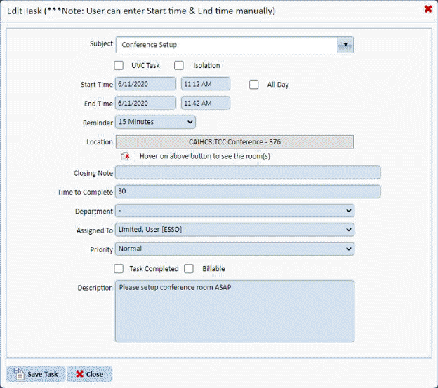 Task Manager - Modifying Existing Tasks